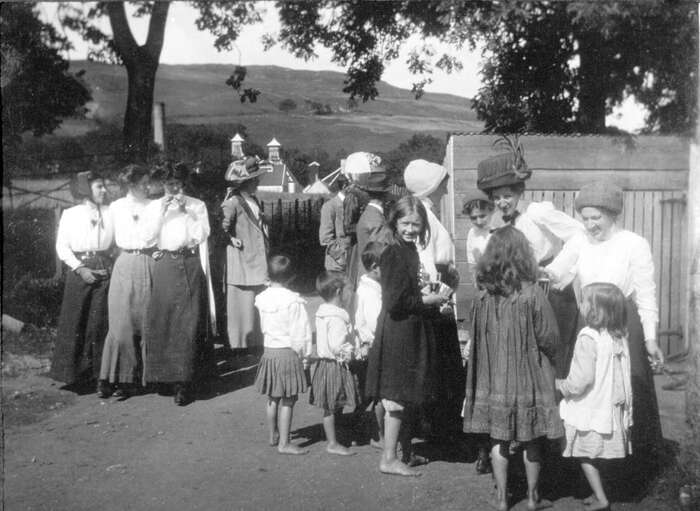 Tourists visiting Carbost, Isle of Skye | ScotlandsPeople