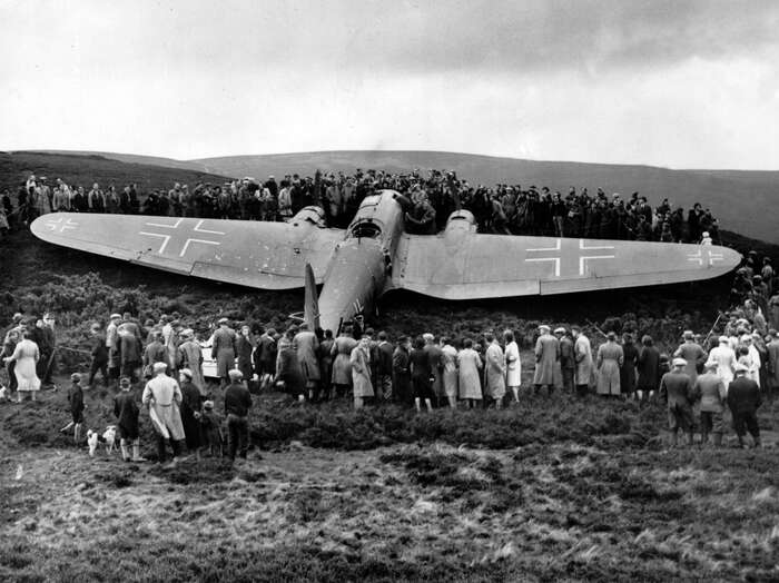 A downed German bomber 1939-1945 | ScotlandsPeople