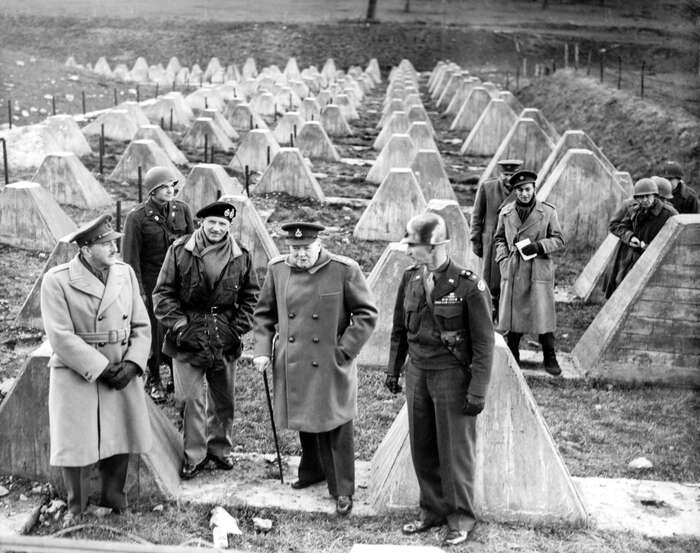 Winston Churchill at the Siegfried Line, 1945 | ScotlandsPeople
