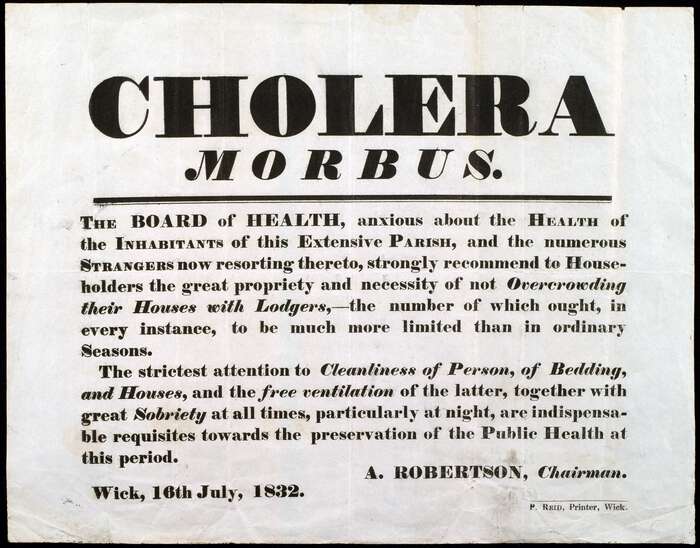 Cholera health notice, 1832 | ScotlandsPeople