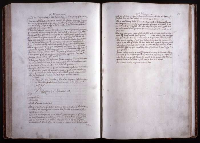 Last pages of Acts of Parliament of Scotland, 1706 | ScotlandsPeople