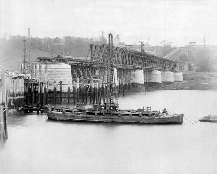 South end of Forth Bridge, c 1885 | ScotlandsPeople