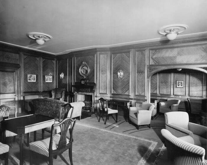 Cabin Drawing Room \"A\" Deck looking forward on the Canadian Pacific ...