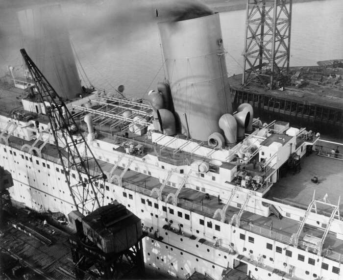The Sun Deck of the Canadian Pacific Line ocean liner the RMS Empress ...