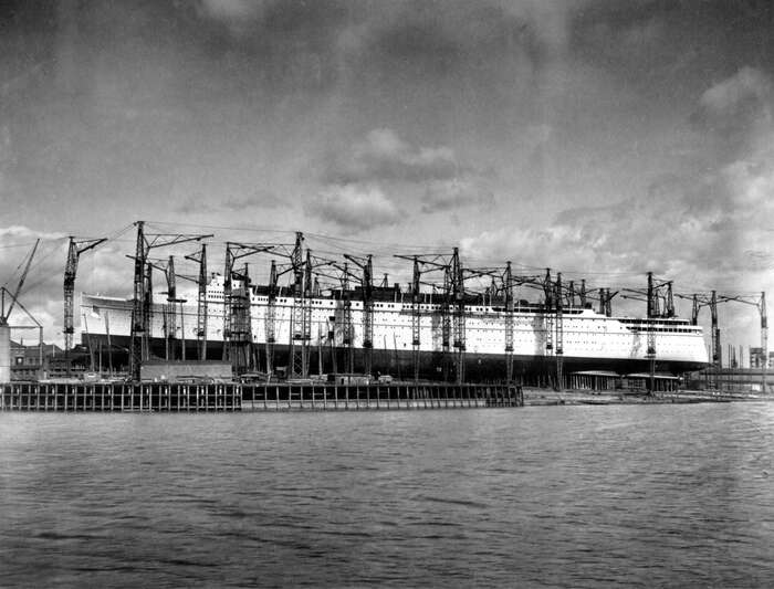 The Canadian Pacific Line ocean liner the RMS Empress of Britain on ...