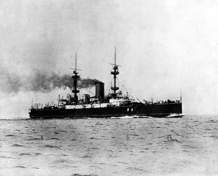 Royal Navy Majestic Class Pre-Dreadnought Battleship HMS Jupiter ...