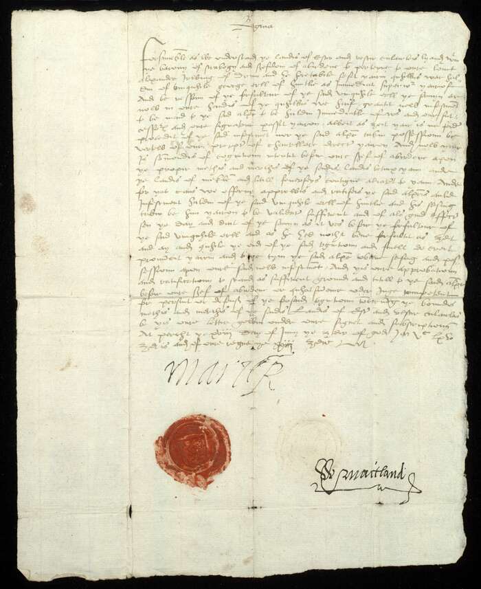 Letter signed by Mary Queen of Scots | ScotlandsPeople