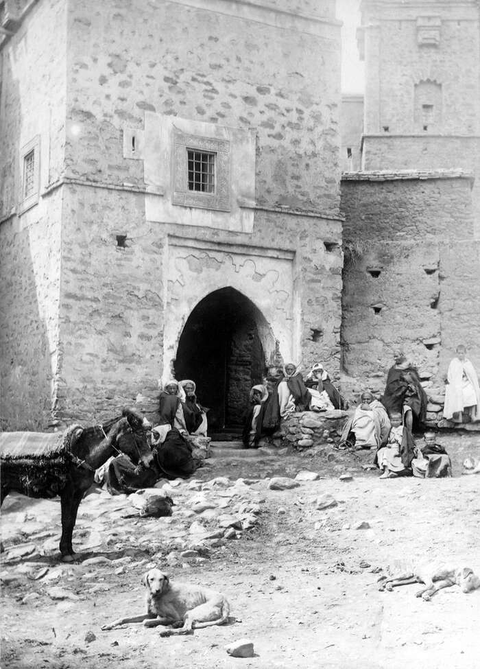 Inner court of Telouet Kasbah, Morocco, c 1890 | ScotlandsPeople