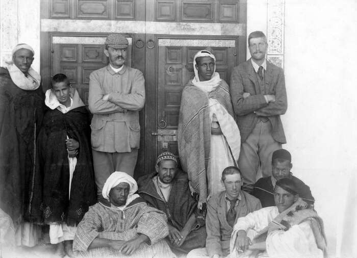 Photograph taken on visit to Telouet Kasbah, Morocco, c 1890 ...