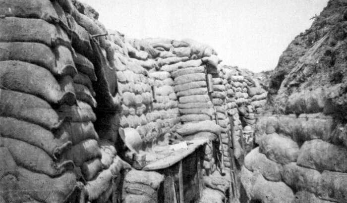 British first line trench at Carnoy, Somme battlefield, 1916 ...