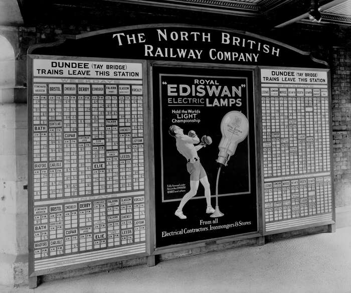 Railway departure board | ScotlandsPeople