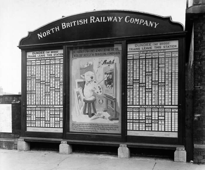 Railway departure board | ScotlandsPeople