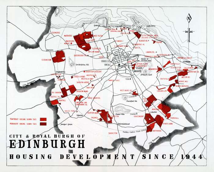 Plan of Edinburgh post-war housing developments | ScotlandsPeople