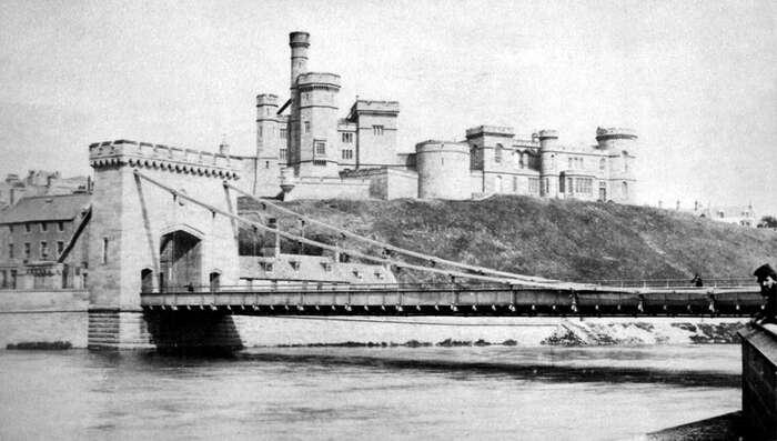 A mid-Victorian view of inverness castle and bridge | ScotlandsPeople